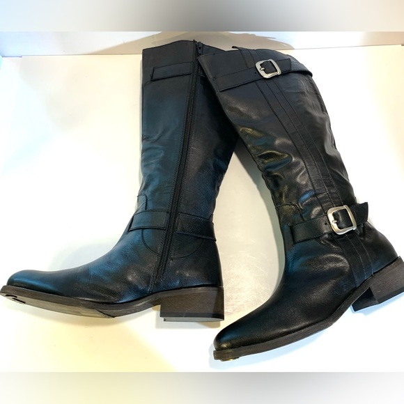 Bernardo | Shoes | Bernardo B2 Laura Tall Black Leather Boots Sz M ...
